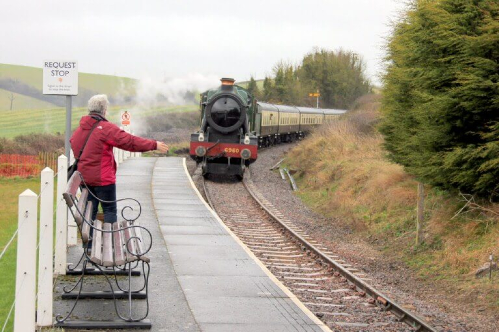 Doniford Halt Station on the West Somerset Railway